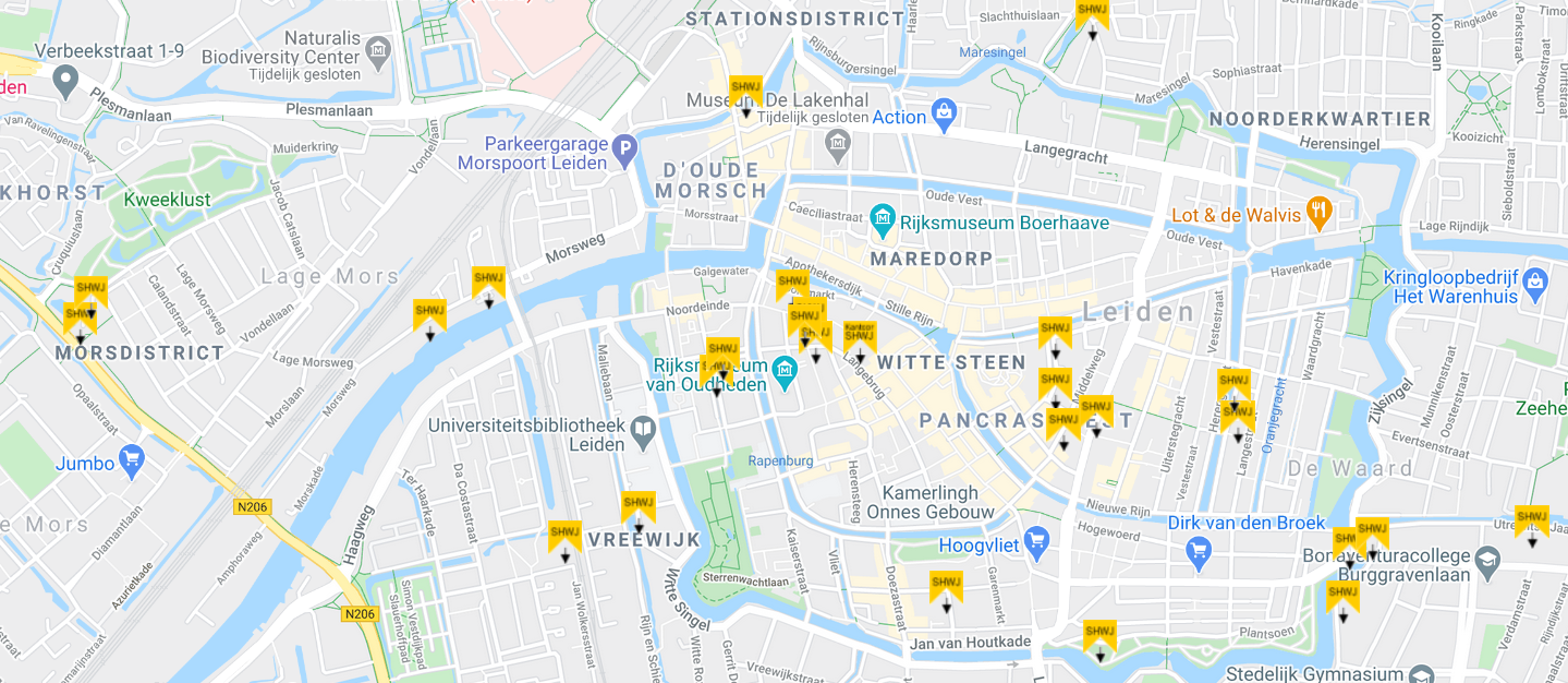 SHWJ map - Stichting Huisvesting Werkende Jongeren